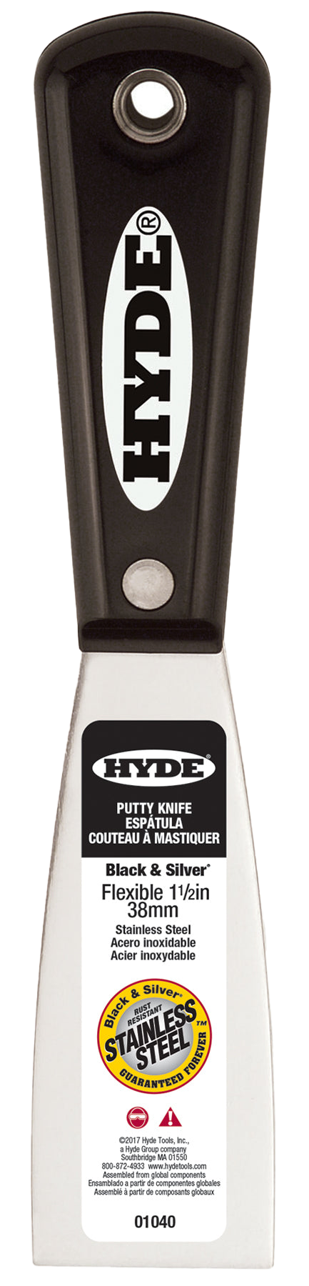 Black & Silver® Stainless Steel Putty Knives — Hyde Tools