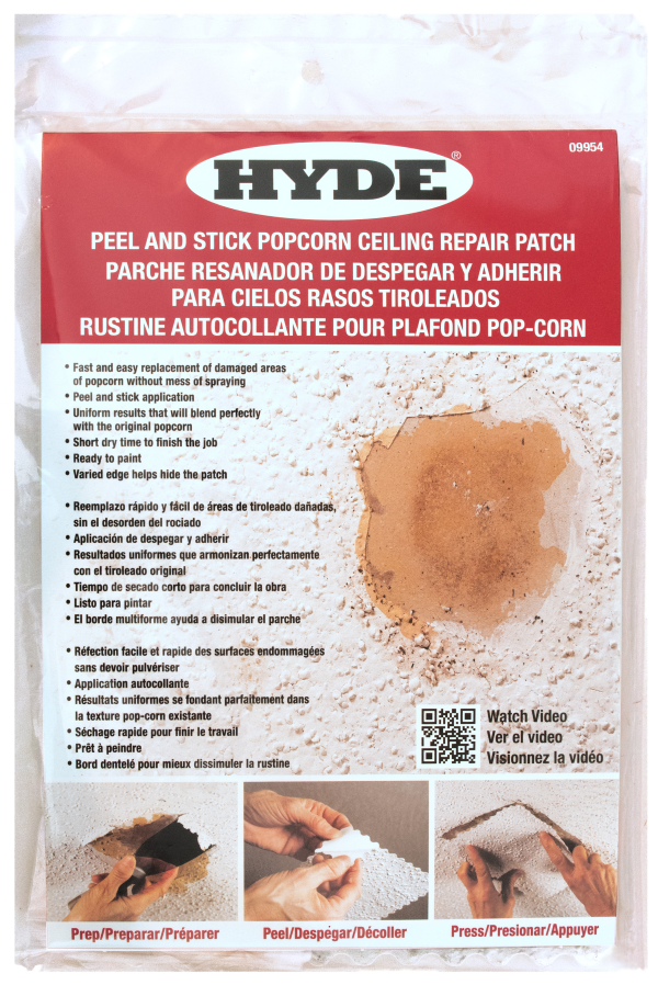 Peel and Stick Popcorn Ceiling Repair Patch — Hyde Tools