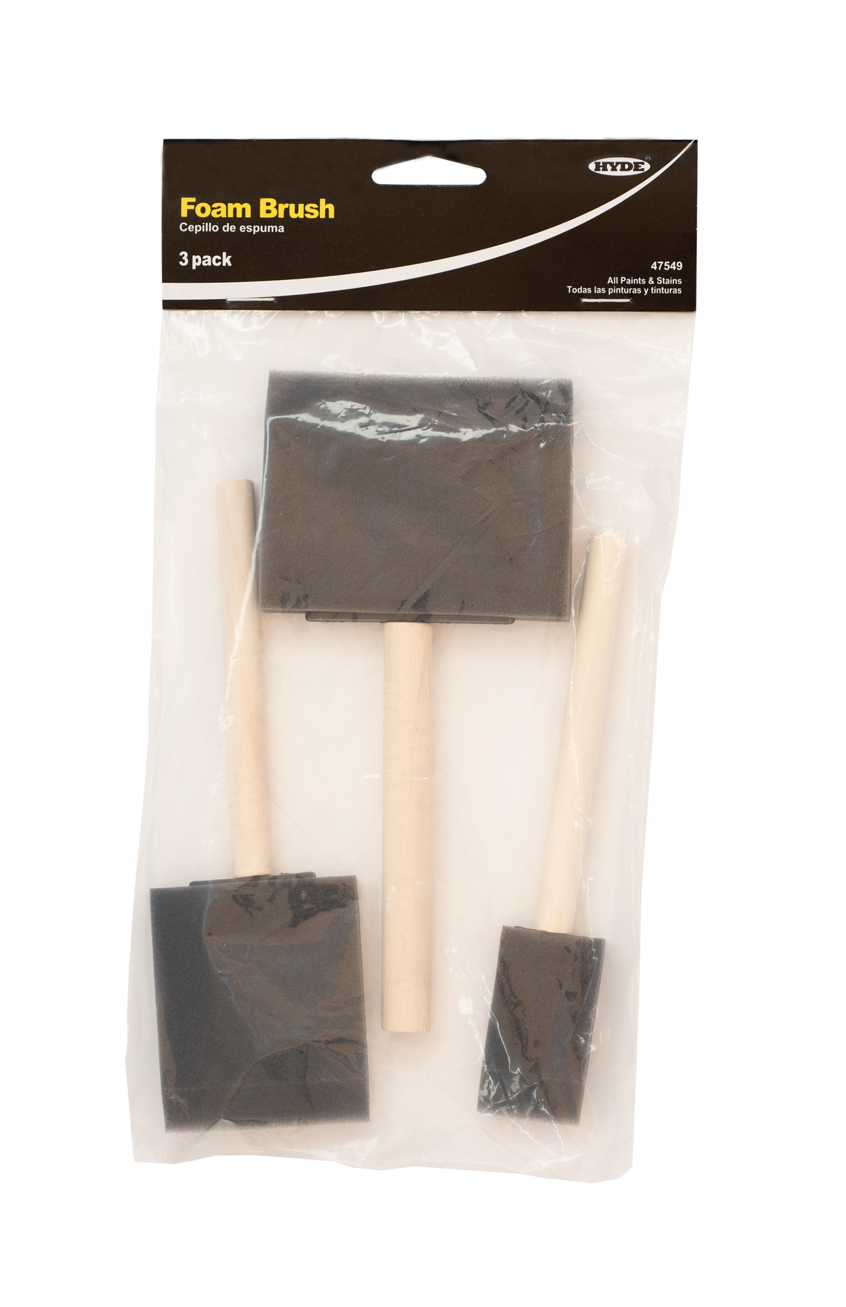 Foam Brush 3-Pack (1", 2", 3") — Hyde Tools