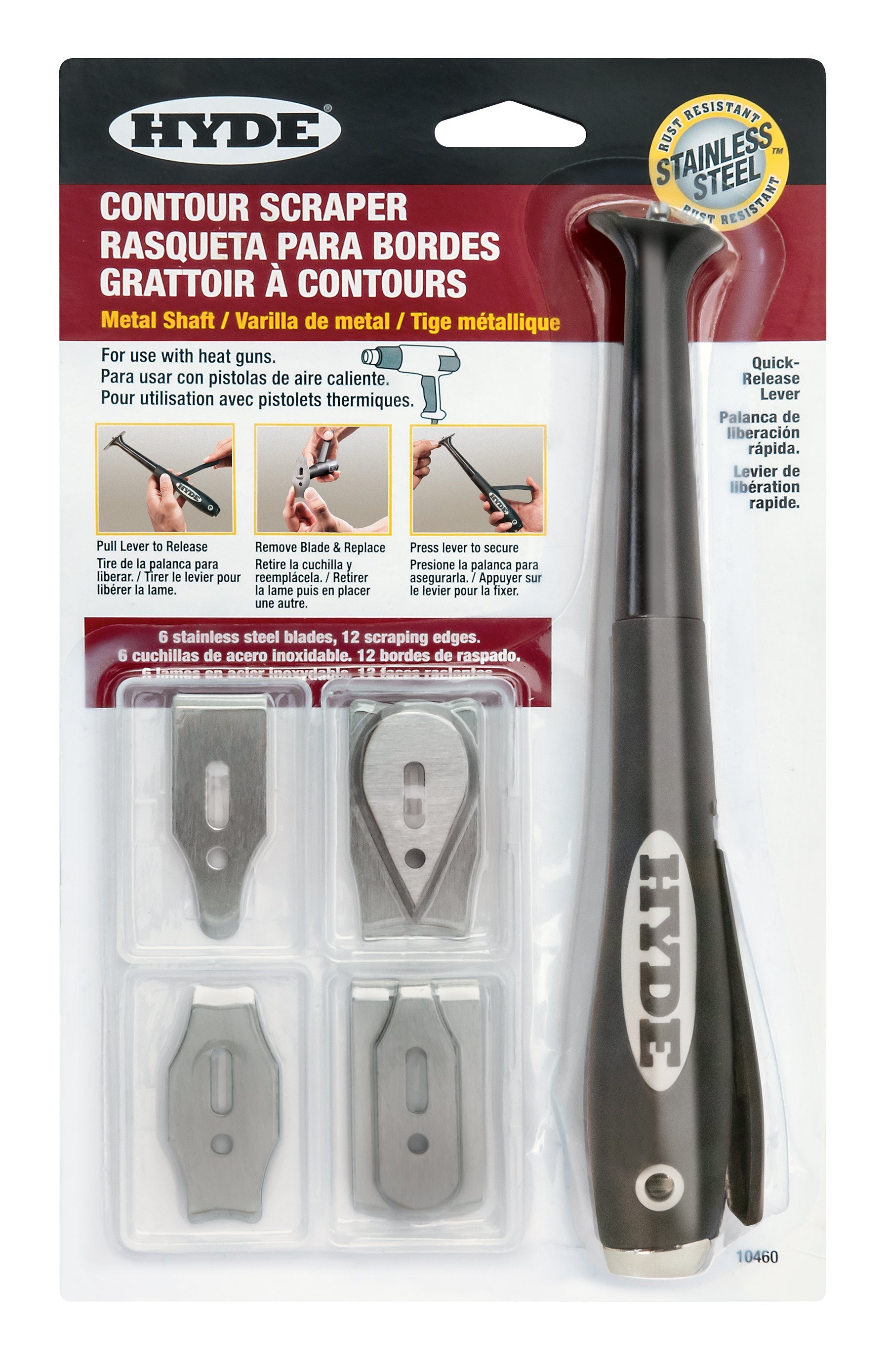 Heat-Safe Contour Scraper — Hyde Tools